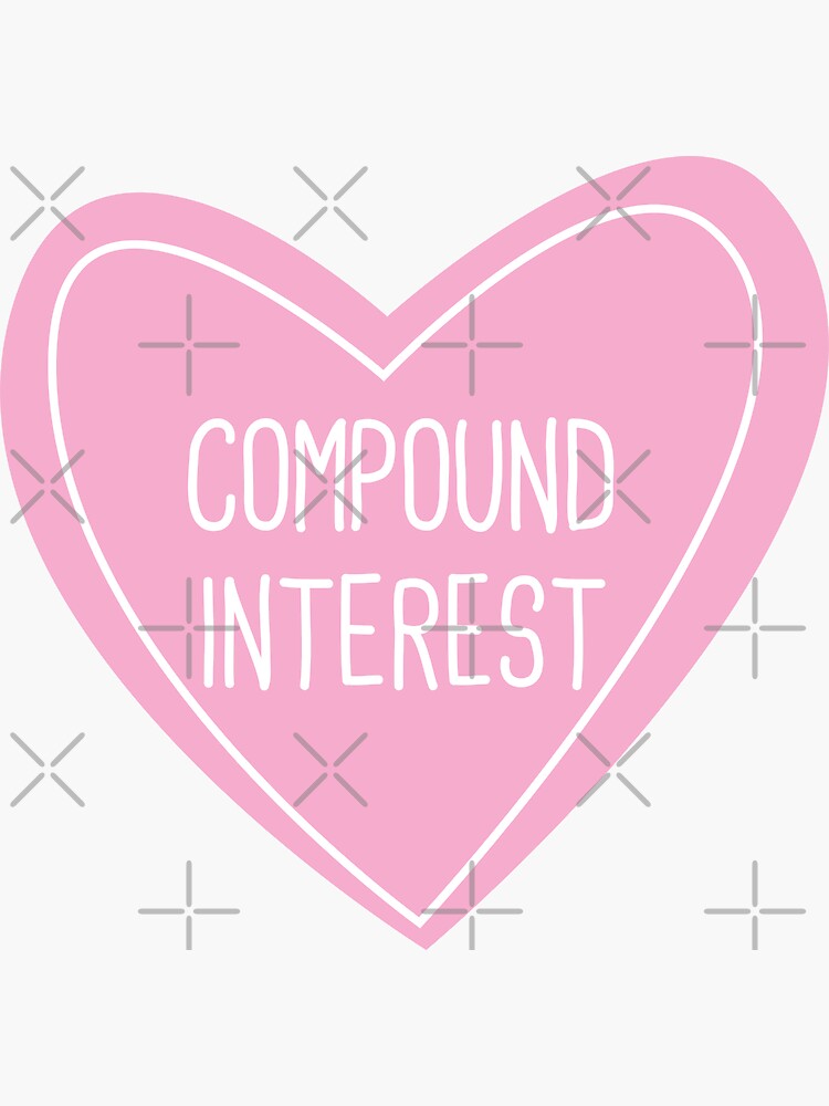 "Compound Interest Heart" Sticker by teesaurus | Redbubble