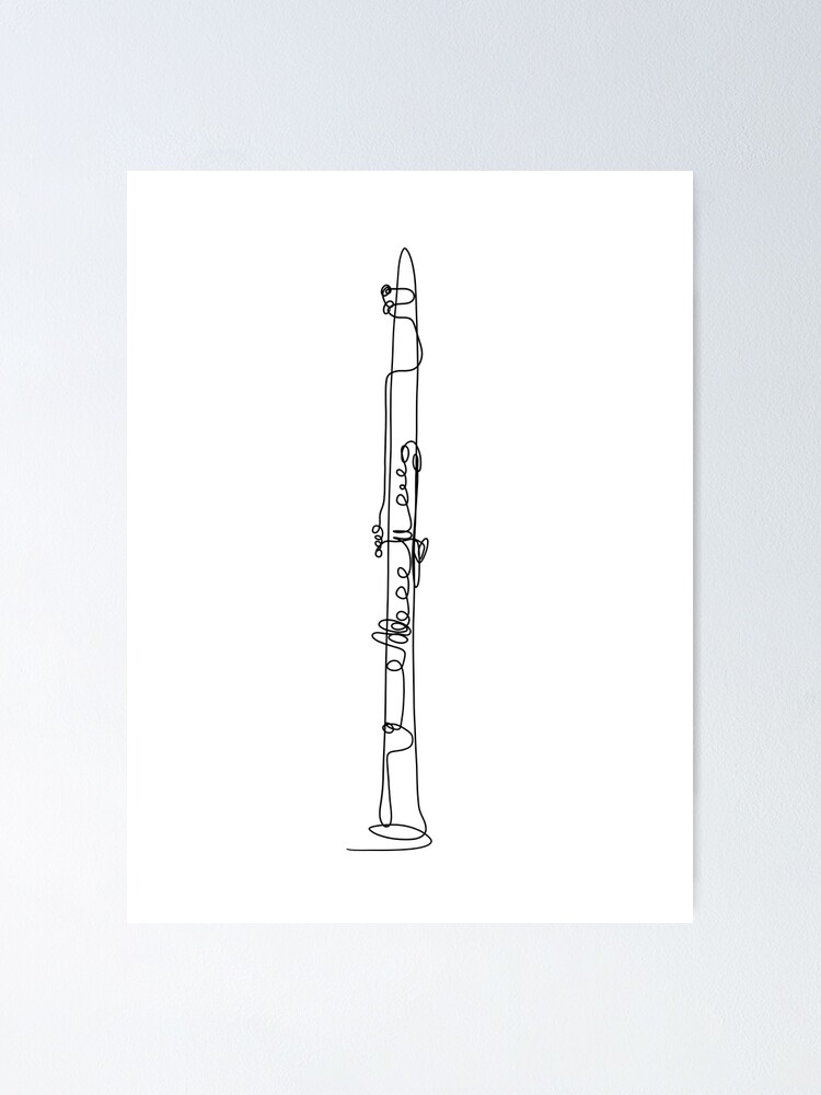 "Modern Clarinet Drawing" Poster for Sale by Opus 66 | Redbubble