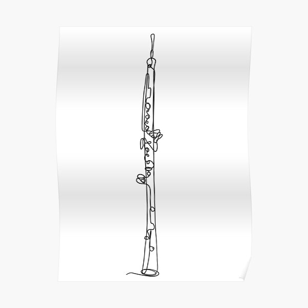 "One line oboe drawing" Poster for Sale by gsquiggles | Redbubble