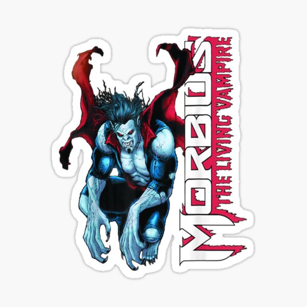 "Morbius The Living Vampire Crouching Logo " Sticker by keeryzartz ...