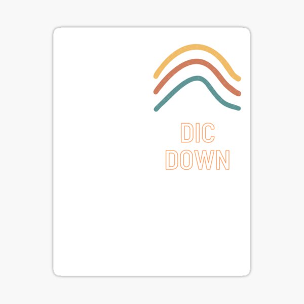 "dic down" Sticker for Sale by gobongpil | Redbubble