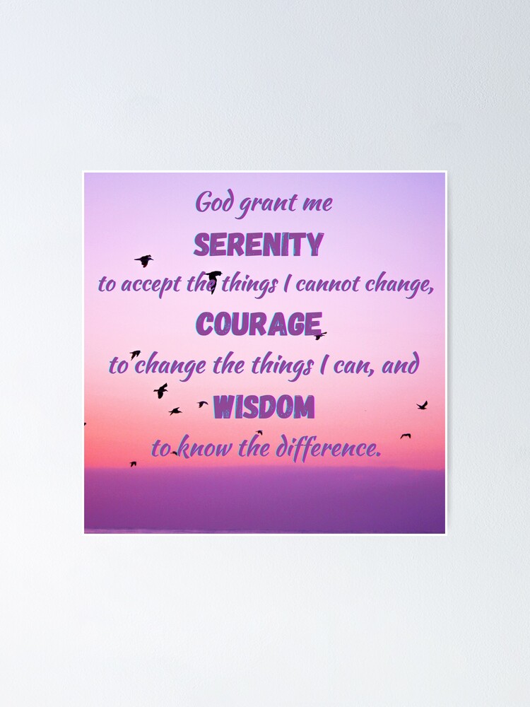 "Serenity Prayer | Catholic Christian Prayer | Blessed | Purple Sky ...