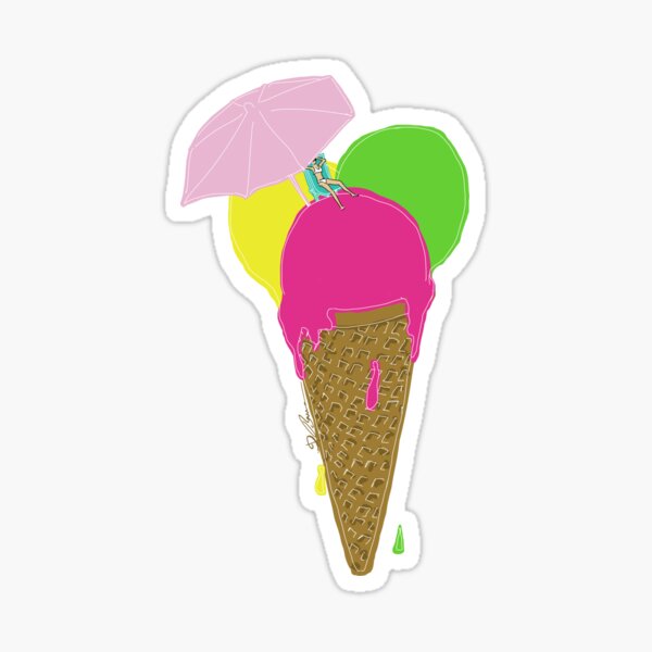 "Ice ice" Sticker by baumann-illu | Redbubble