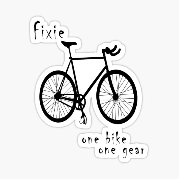 "Fixie - one bike one gear" Sticker by stetre76 | Redbubble