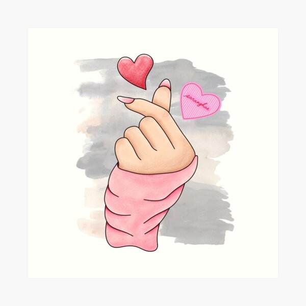 "Saranghae Love Hand Sign, Saranghaeyo, 사랑해요 I love you Korean heart ...