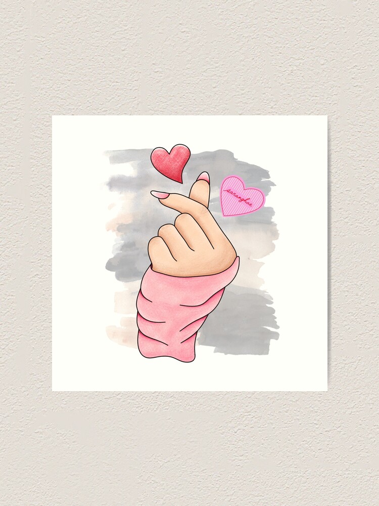 "Saranghae Love Hand Sign, Saranghaeyo, 사랑해요 I love you Korean heart ...