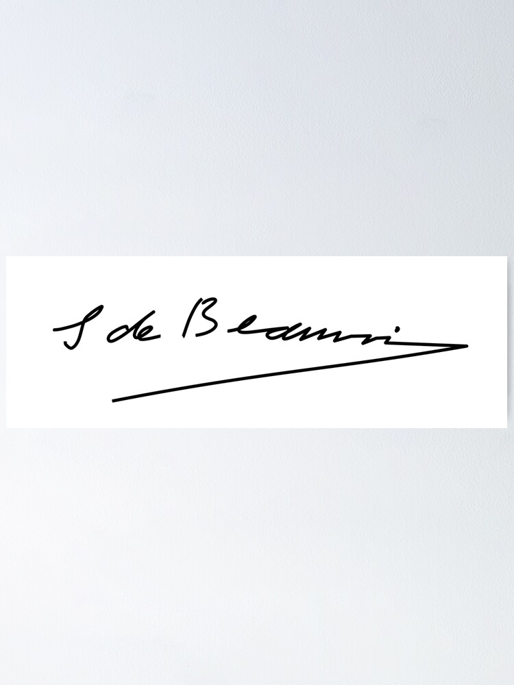 "Simone de Beauvoir signature" Poster for Sale by juliobenitez | Redbubble