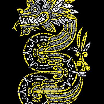 "quetzalcoatl god aztec yellow" Poster for Sale by cat poe | Redbubble