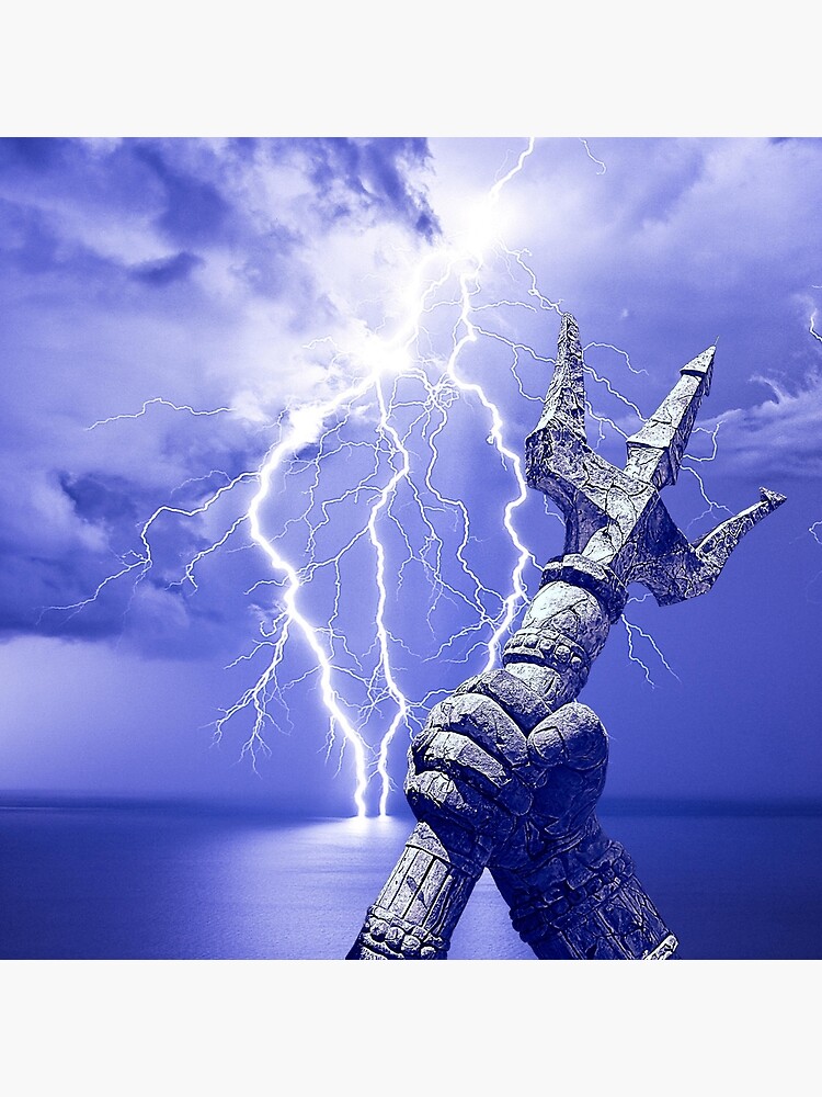 "Trident Lightning" Poster for Sale by Nereida-Bay | Redbubble