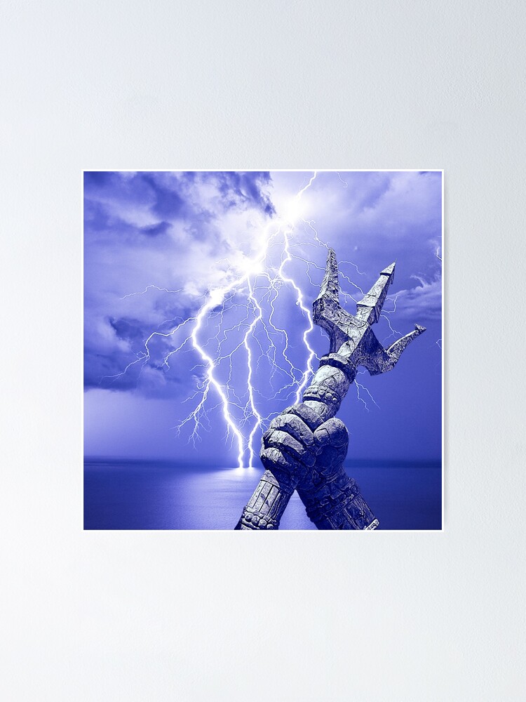 "Trident Lightning" Poster for Sale by Nereida-Bay | Redbubble