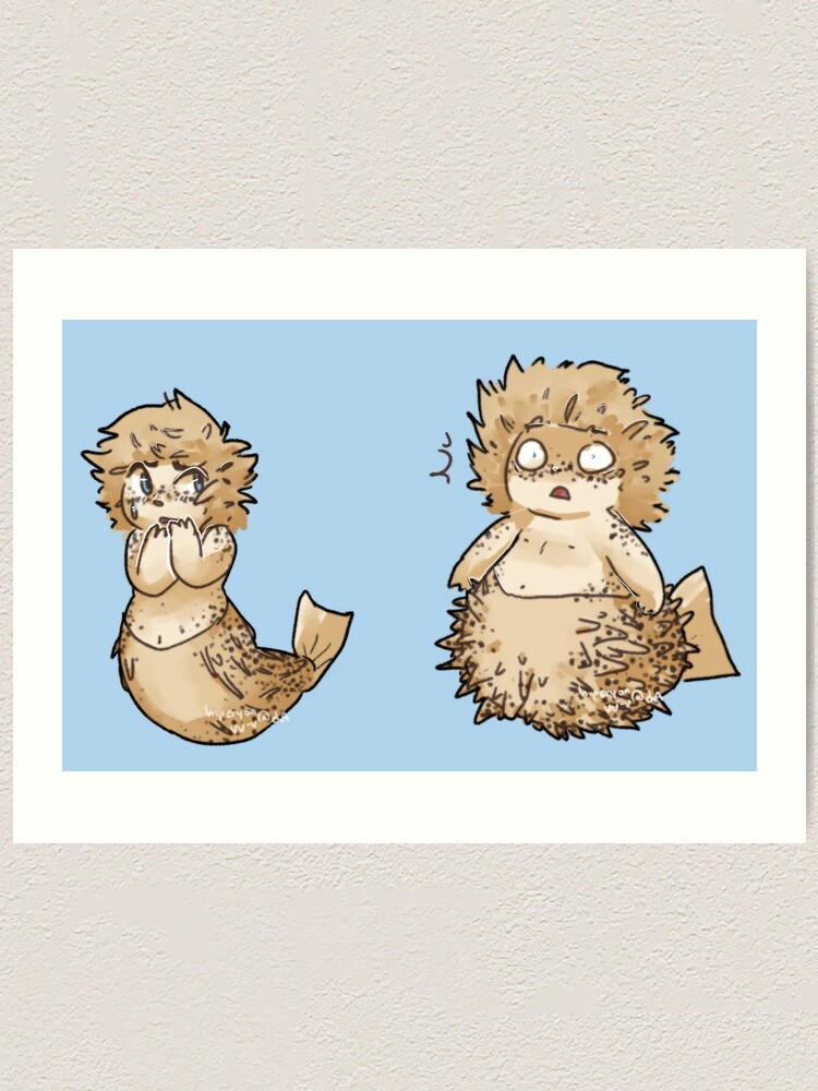"Pufferfish Mermaid" Art Print for Sale by trashguts | Redbubble