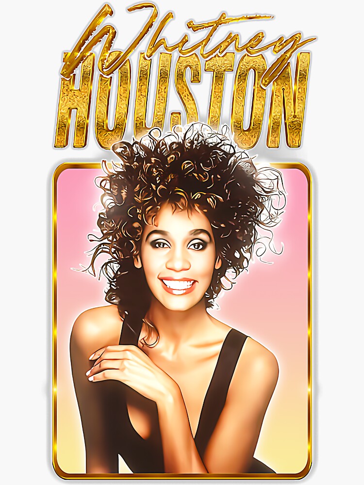 "Whitney Houston Whitney Houstonn" Sticker by Kayleyhitney | Redbubble