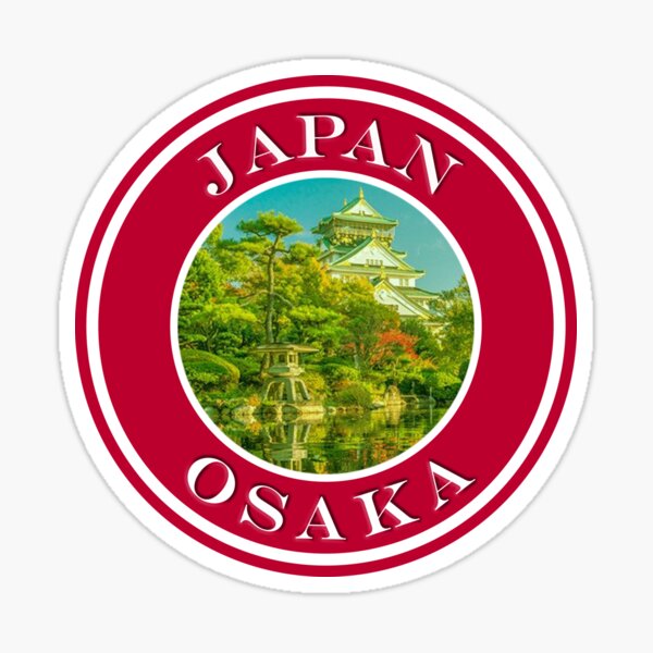 "Japan Osaka Pagoda Park - Passport Stamps Collection" Sticker by ...