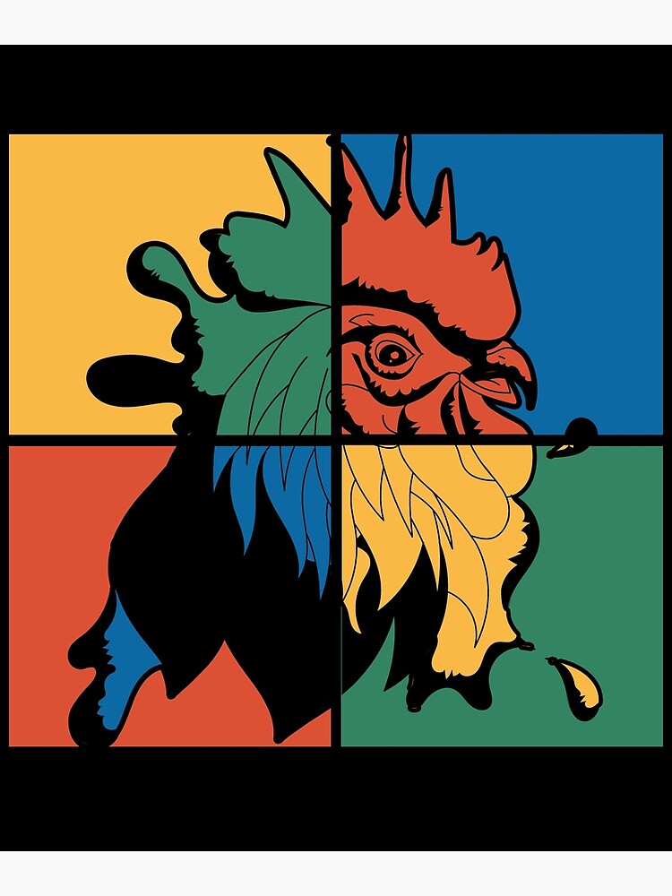 "Farm Animal Farmer Farming Pop Art Chicken" Photographic Print for ...