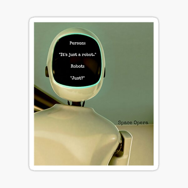 "Just A Robot_ Concept Art Design" Sticker for Sale by osborange ...