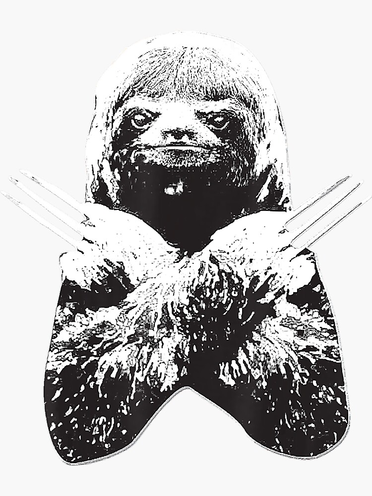 "Sloth Slotherine Halloween Costume Graphic Fighting 3735" Sticker for ...