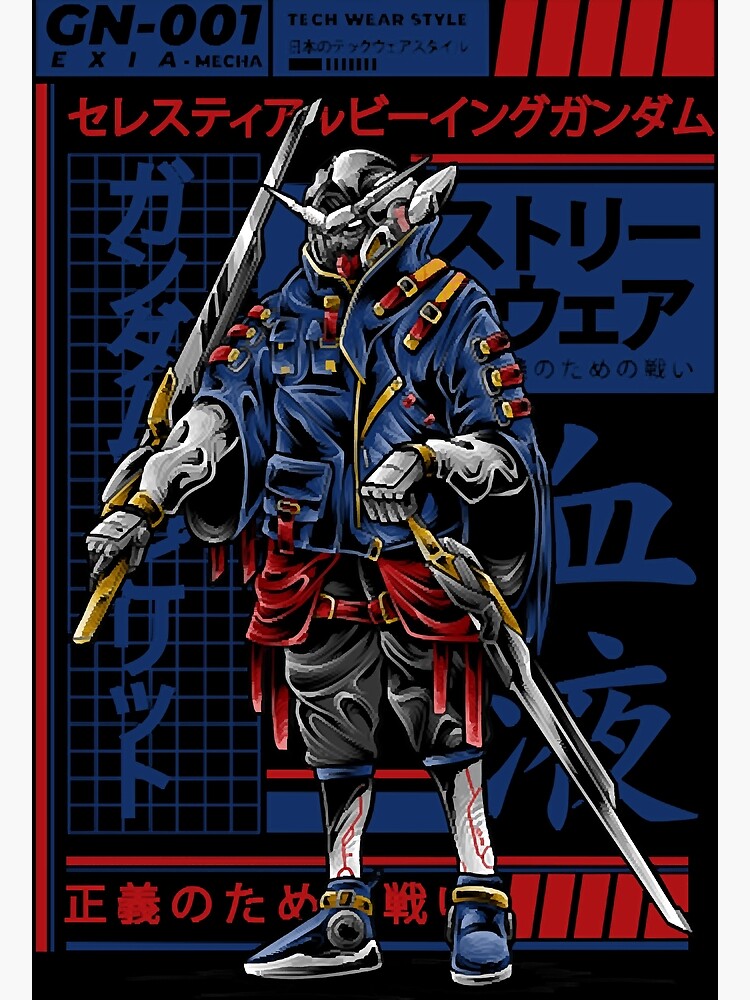 "ExiaGundam-TechWear" Poster for Sale by DavidSan214184 | Redbubble