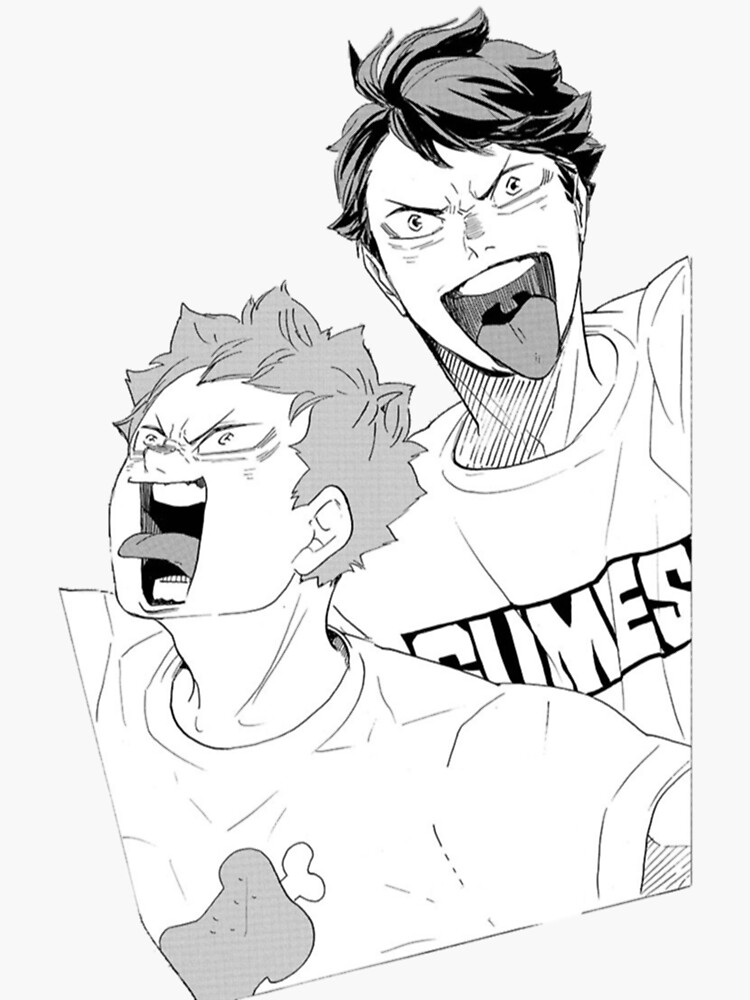 "Hinata And Oikawa Timeskip Haikyuu Manga Cap " Sticker for Sale by ...