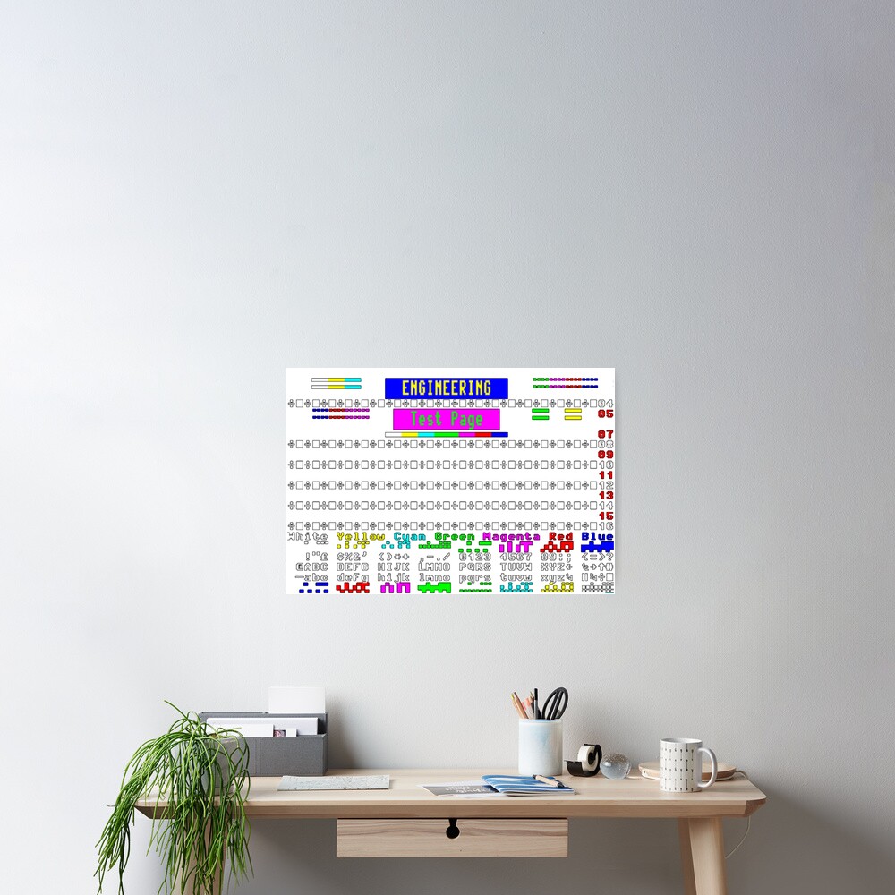"Teletext Test Page" Poster by halibutgoatramb | Redbubble