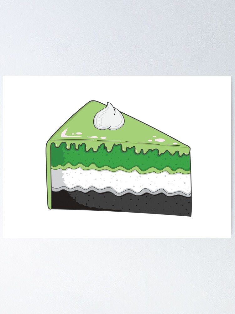 " Aromantic Pride Cake - Aromantic Pride Flag Colours" Poster for Sale ...