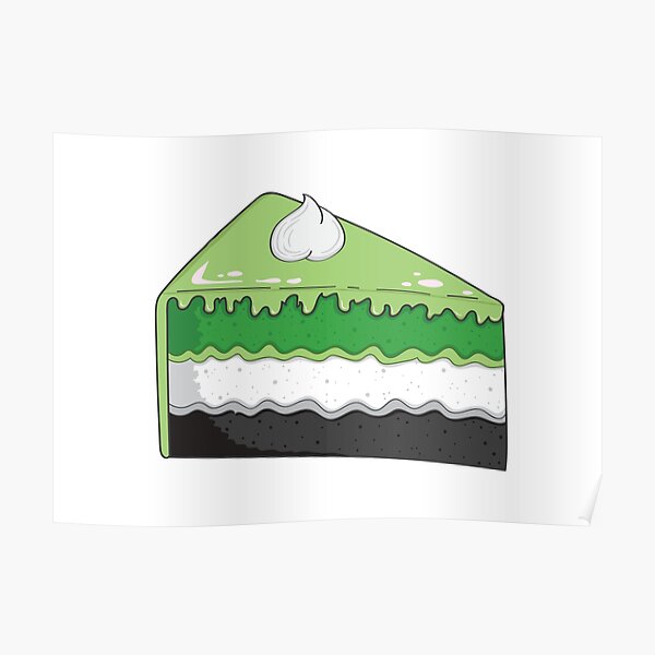 " Aromantic Pride Cake - Aromantic Pride Flag Colours" Poster for Sale ...