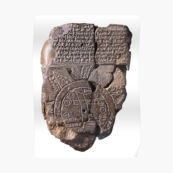 "Babylonian world map - clay tablet" Poster by yalchin | Redbubble
