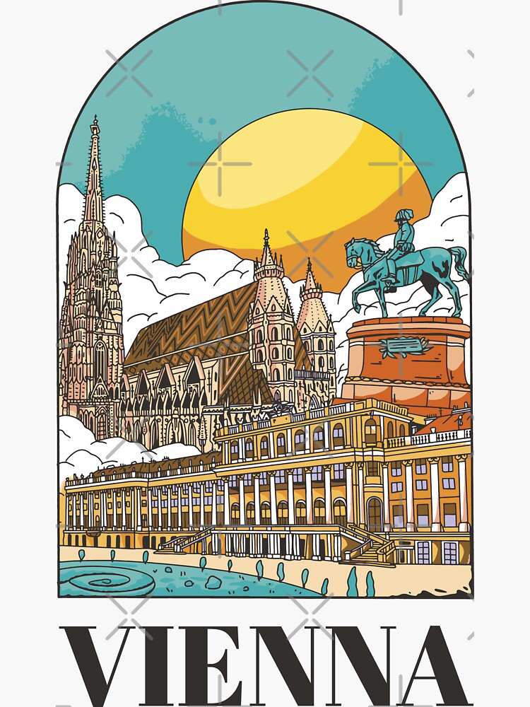 "Vienna landscape" Sticker for Sale by iBruster | Redbubble