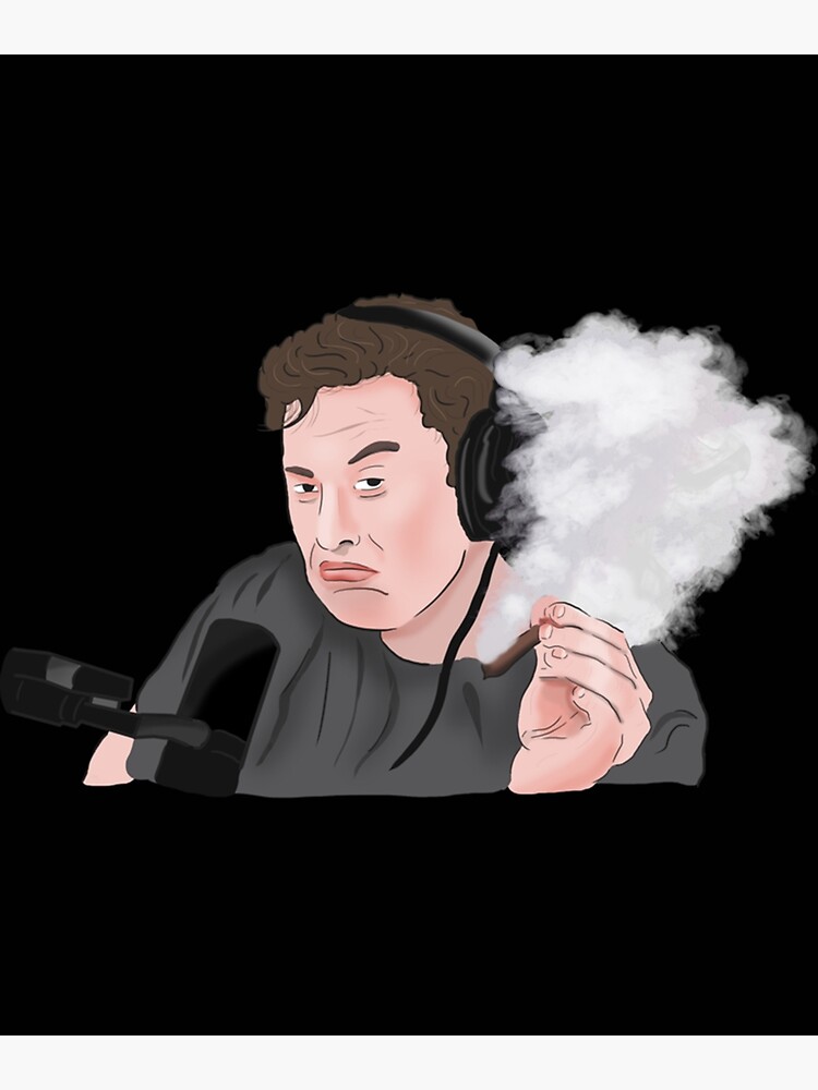 "Elon Musk Smoking Weed Meme " Poster for Sale by CounterPopTee | Redbubble
