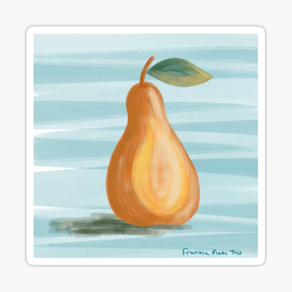 "Pear still life number 6" Sticker by FrancesPoff | Redbubble