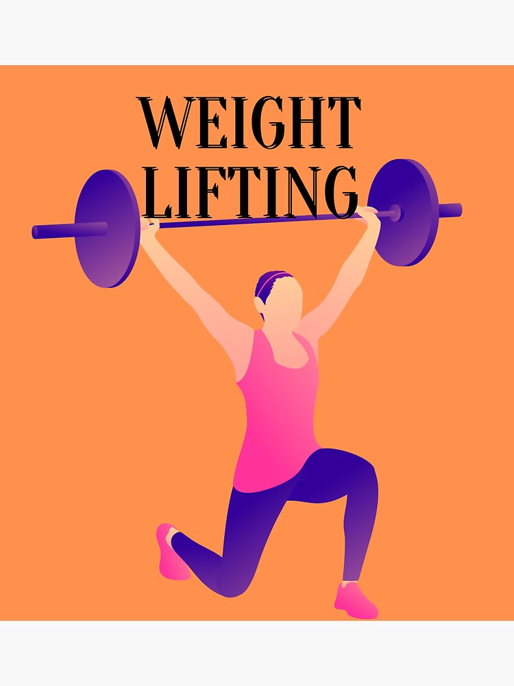 "Weight lifting" Sticker by Jaadueekala | Redbubble