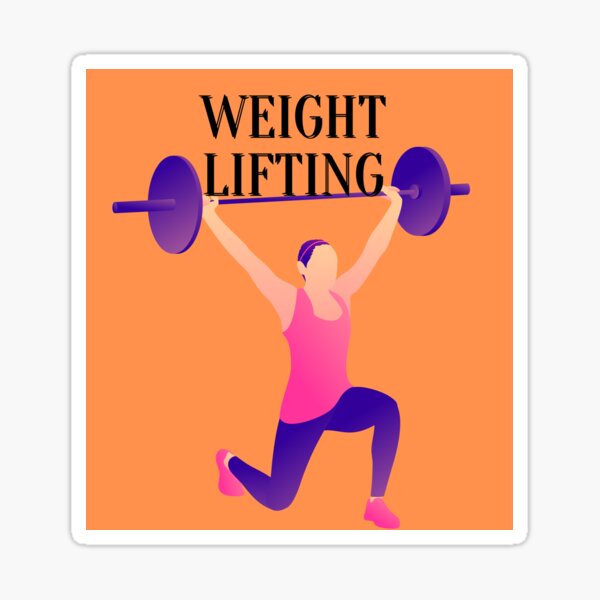 "Weight lifting" Sticker by Jaadueekala | Redbubble