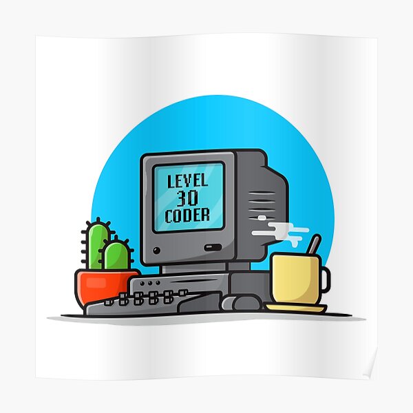 "Level 30 Coder V2" Poster for Sale by WebBest | Redbubble