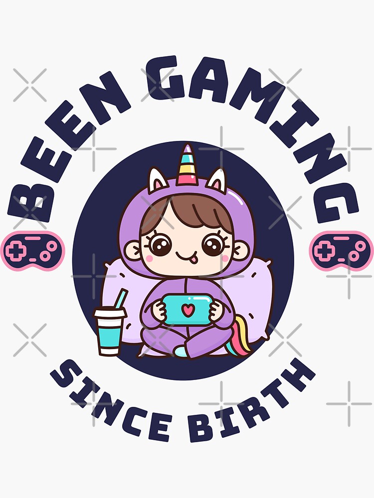 "Been gaming since birth" Sticker by nicafab | Redbubble