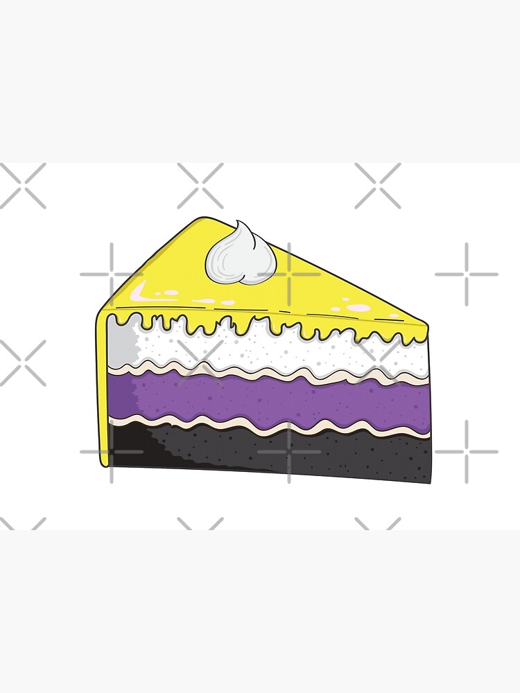 "Non-binary Pride Cake - Non-Binary/Enby Pride Flag Colours" Poster for ...