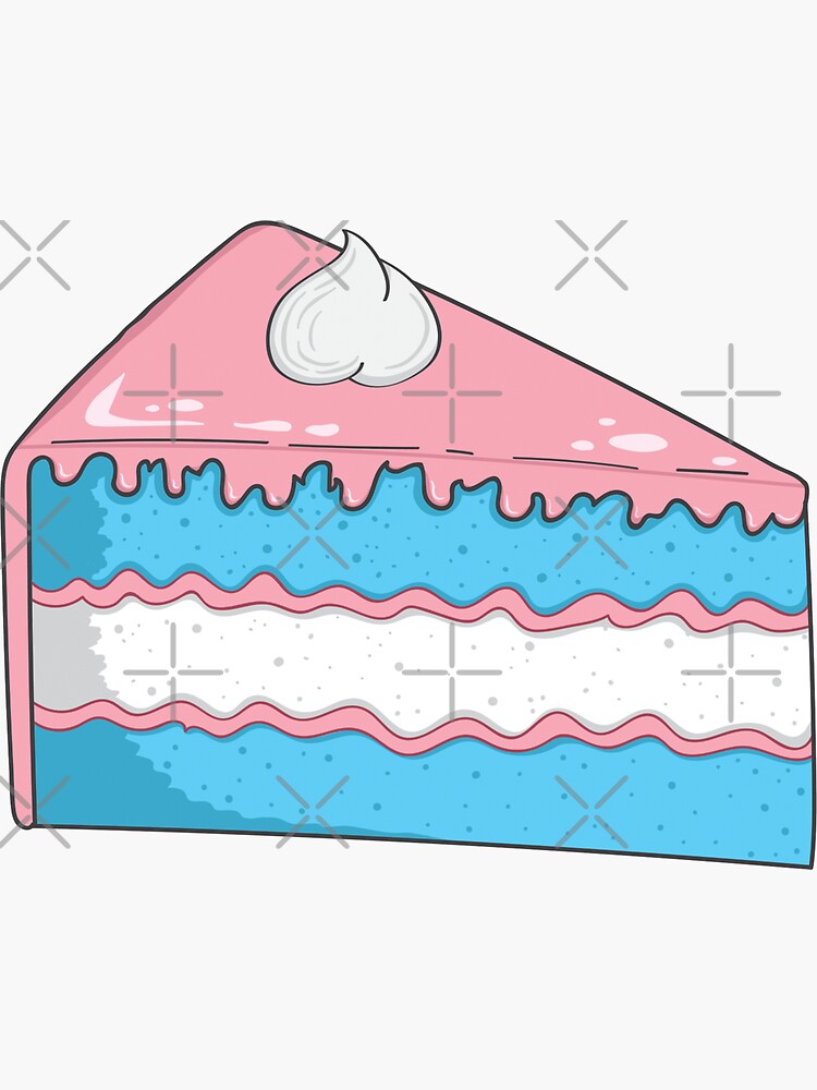 "Trans Pride Cake - Transgender Pride Flag Colours (pink icing ...