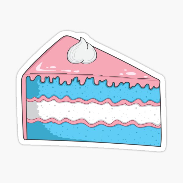 "Trans Pride Cake - Transgender Pride Flag Colours (pink icing ...