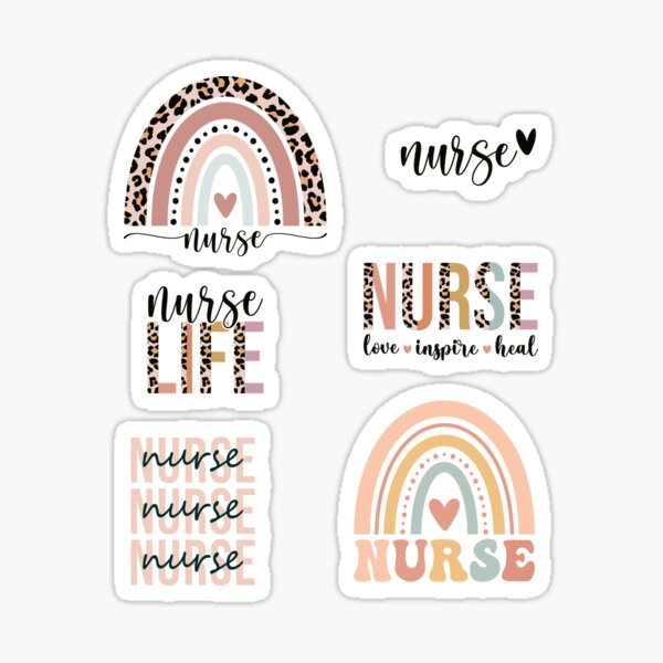 "Cute Aesthetic Nurse Sticker Pack | Nursing Student Gift" Sticker for ...