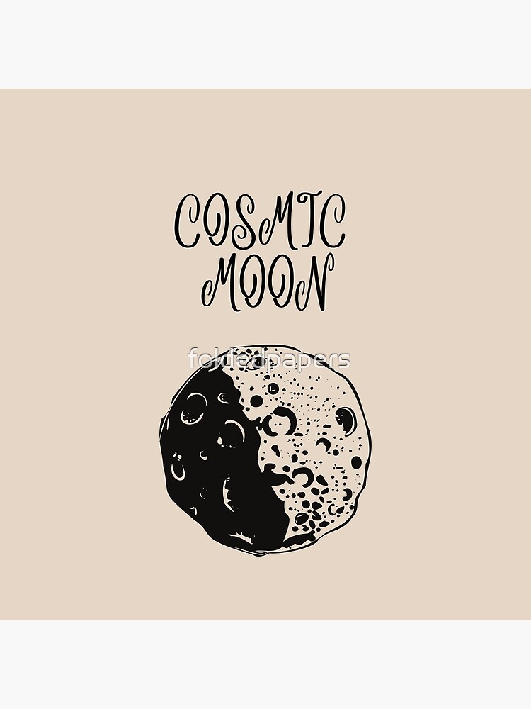 "cosmic moon art graphic design typography" Poster for Sale by ...