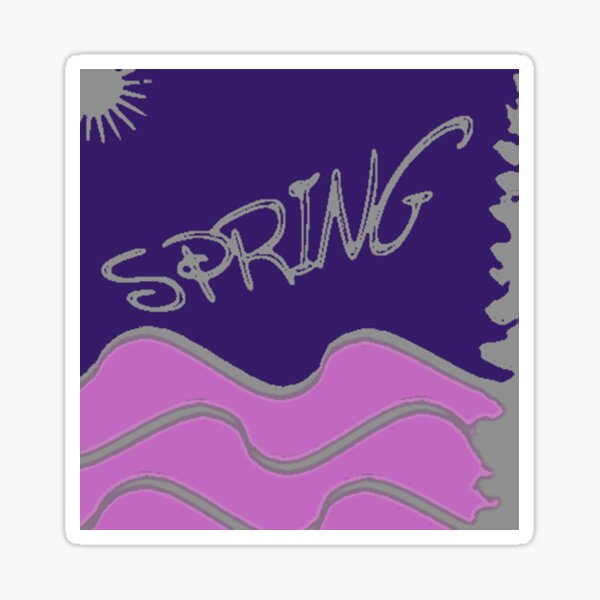 "hiya spring" Sticker by iamrana | Redbubble
