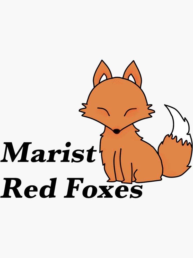 "Marist Red Foxes with Fox " Sticker for Sale by AGRHandmades | Redbubble