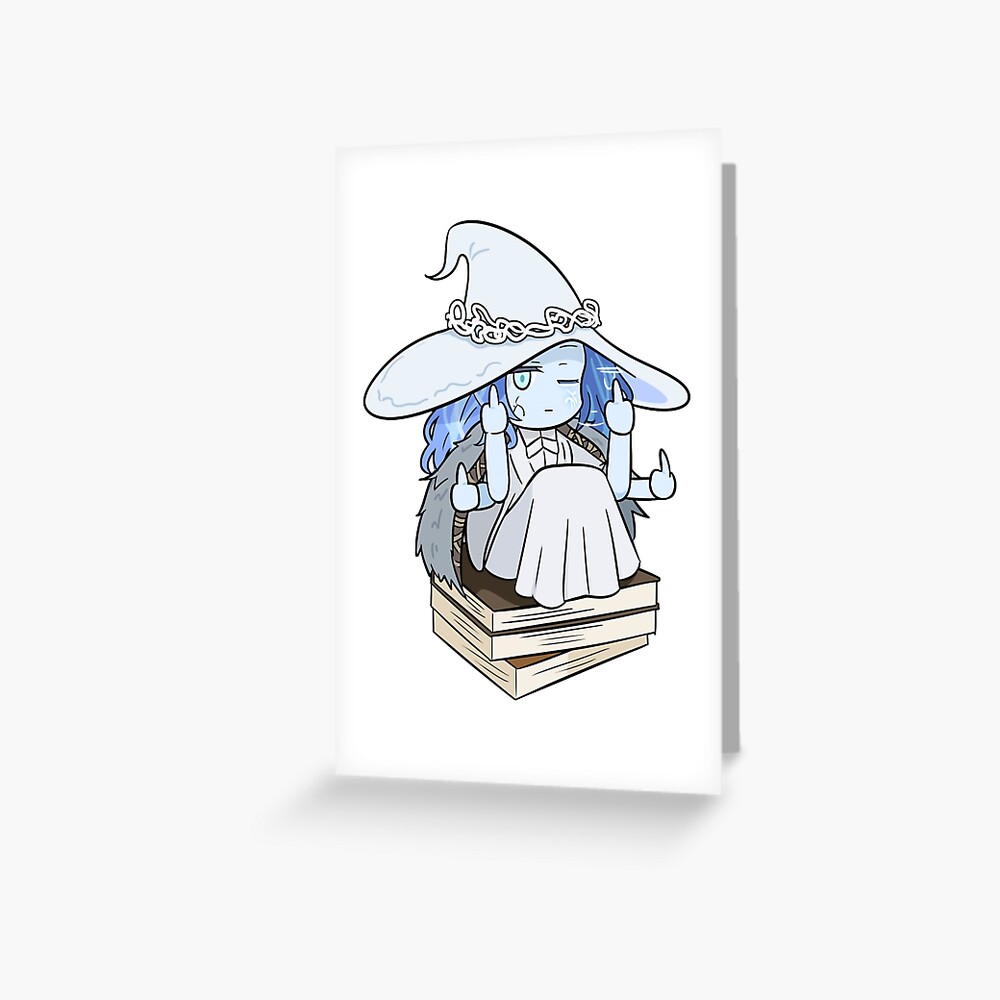"Ranni the Witch Elden Ring Cute Chibi Blue Skin Blue Hair" Greeting ...