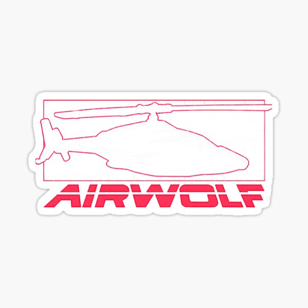 "Airwolf" Sticker by HelenTaylor7 | Redbubble