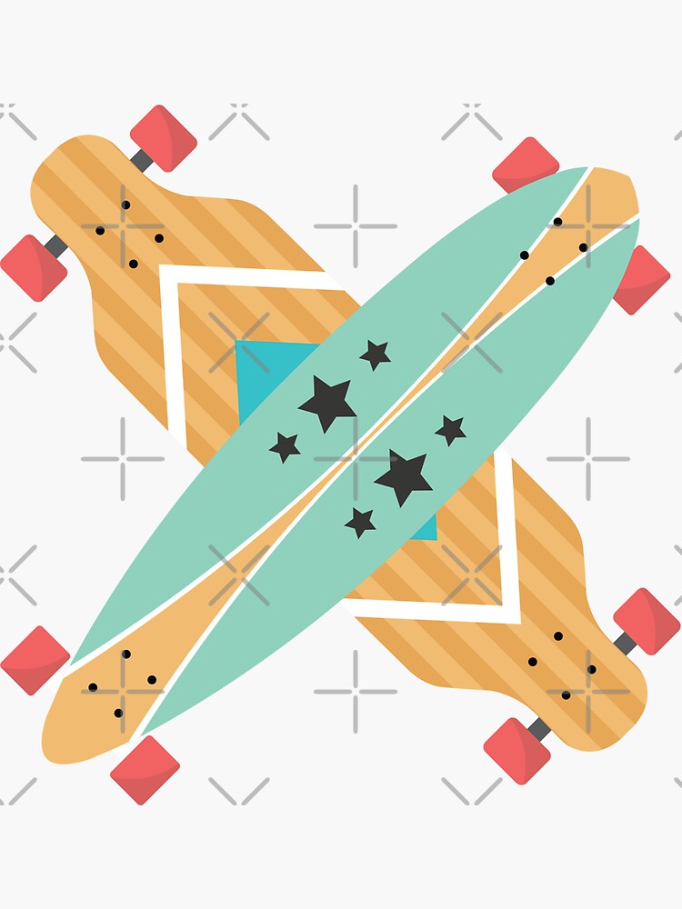 "Skate LONGBOARD" Sticker for Sale by Emil1993 | Redbubble