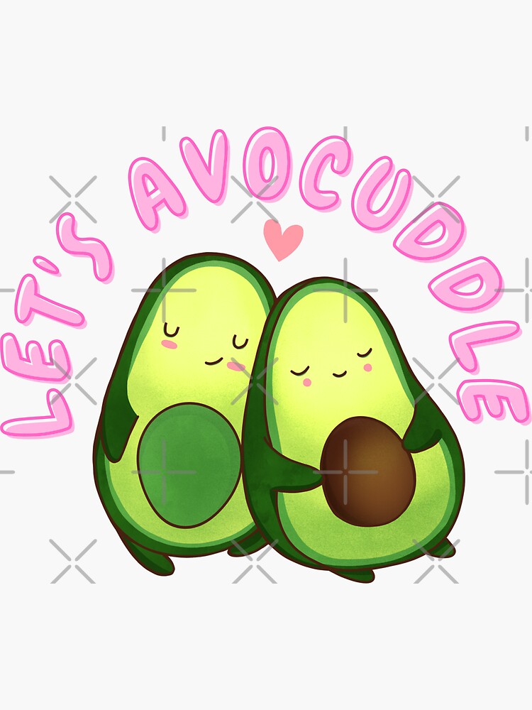 " Let's avocuddle cute valentines day" Sticker for Sale by matchingcouples | Redbubble