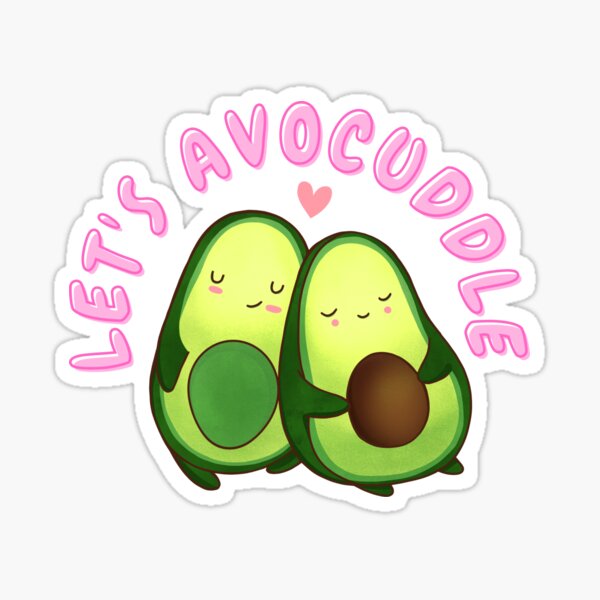 " Let's avocuddle cute valentines day" Sticker for Sale by ...