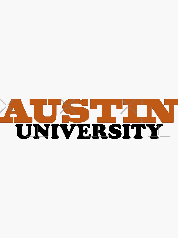 "University of austin Texas" Sticker by karibenart | Redbubble