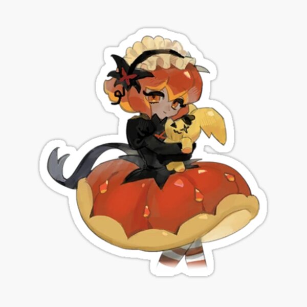 Pumpkin Pie Cookie Cookie Run Kingdom Anime Style Sticker By Hexmaniaczelda Redbubble