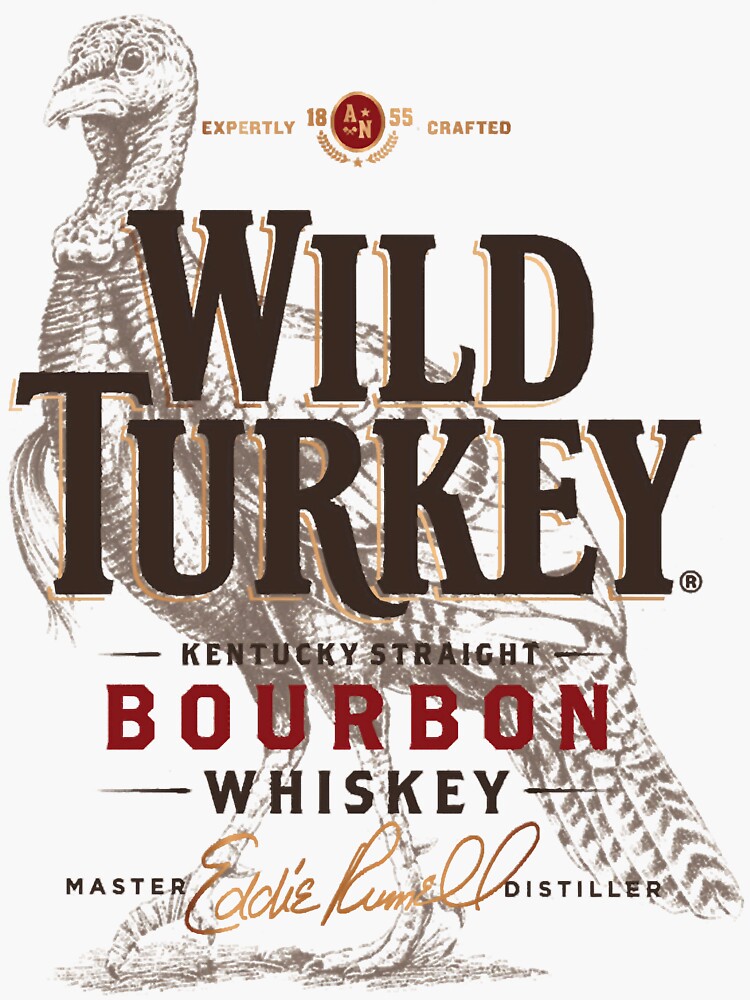 "Retro Wild Turkey Premium " Sticker for Sale by MogTerrance | Redbubble