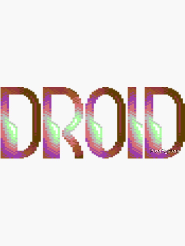 "Droid" Sticker by PixelSystem | Redbubble