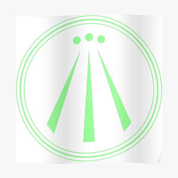 "Mint green Awen Celtic Symbol" Poster for Sale by patterniastudio ...